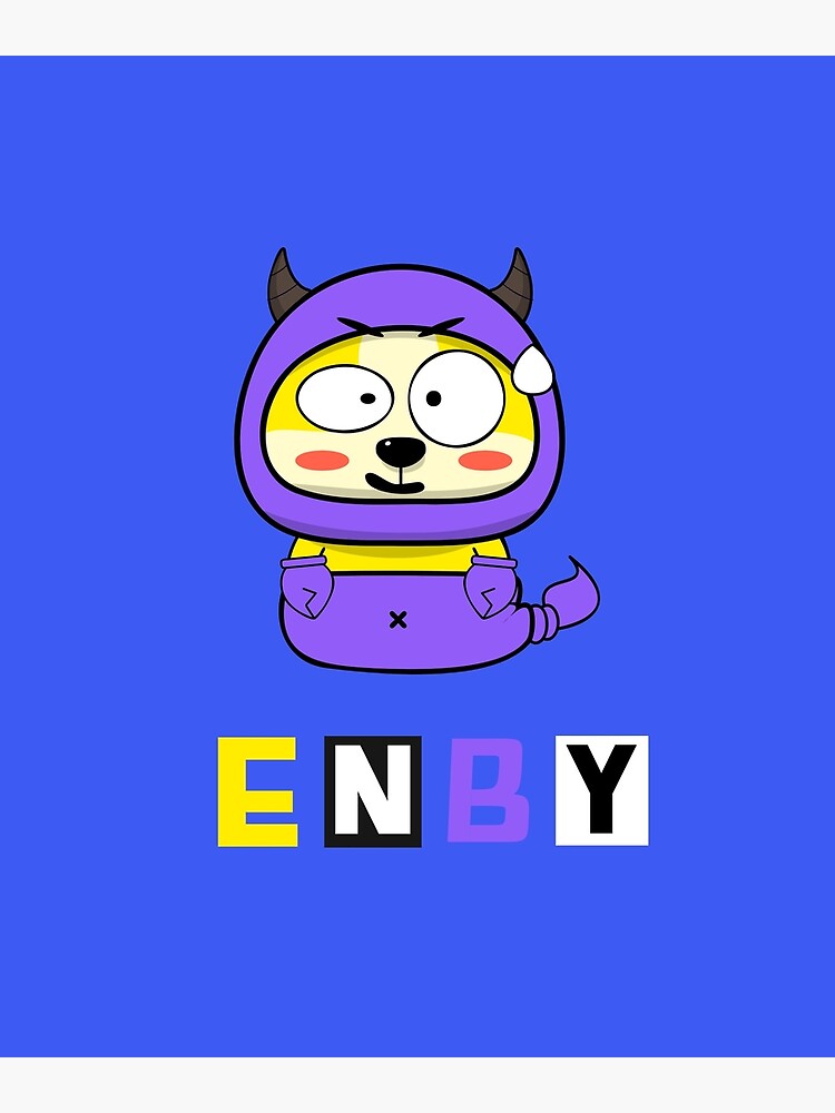 "Cute Enby Character (Non-Binary)" Poster for Sale by safwanroslan ...