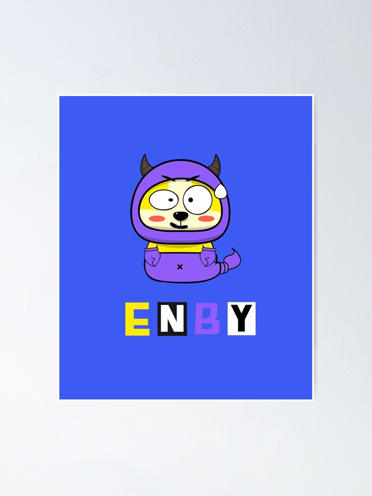"Cute Enby Character (Non-Binary)" Poster for Sale by safwanroslan ...