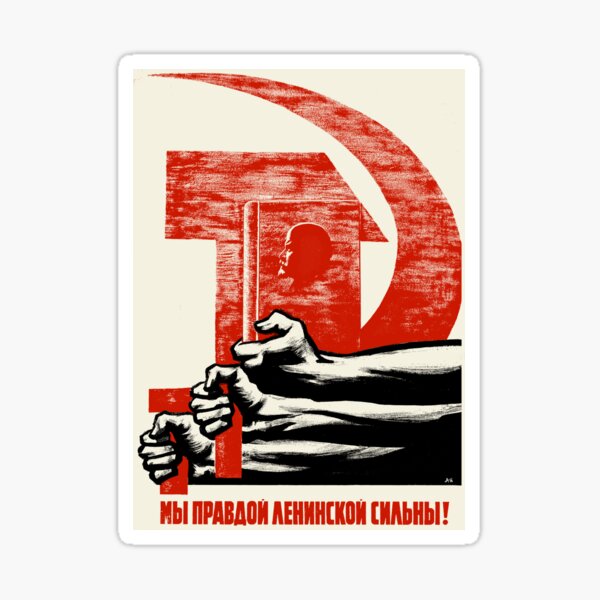 "Soviet Lenin Poster "The Truth of Lenin is Strong!"" Sticker for Sale ...