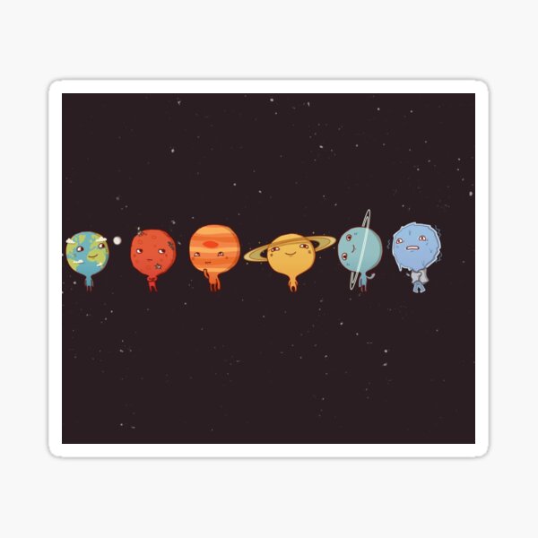 "Solar System emotion Classic" Sticker by UniqueWorkshop | Redbubble