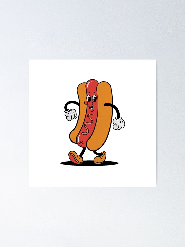 "Walking glizzy" Poster for Sale by OldSchoolRetro | Redbubble