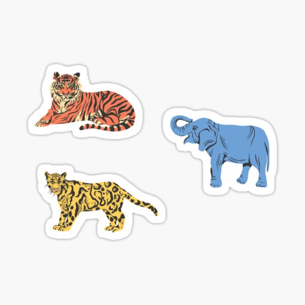 "Wild animals sticker pack" Sticker by theamalia | Redbubble