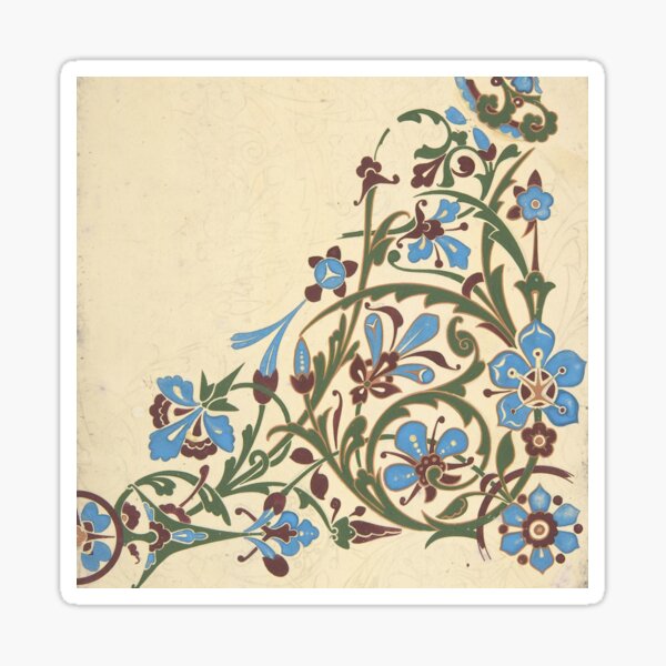 "Design of a floral pattern from year 1800" Sticker for Sale by ...