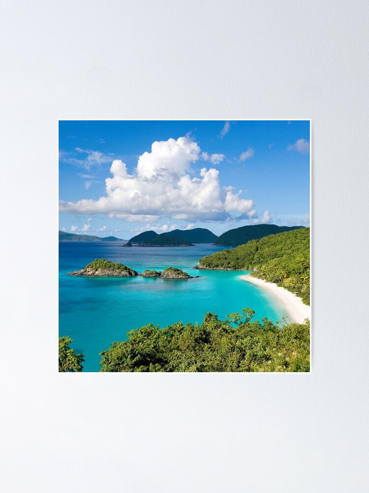 "Trunk Bay, St. John, Virgin Islands, USA" Poster for Sale by ...
