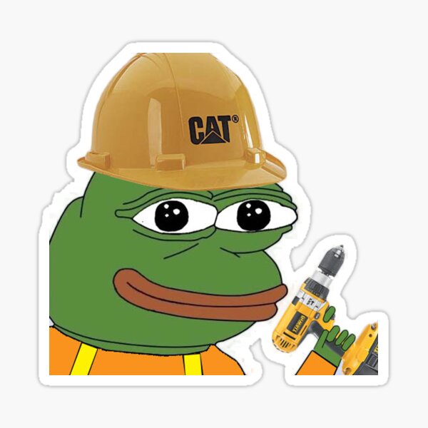 "CAT Pepe" Sticker for Sale by Pizzalovers | Redbubble