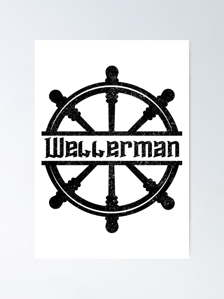 "Wellerman Typography Ship Billy O Tea Sugar Tea Rum Distressed" Poster ...