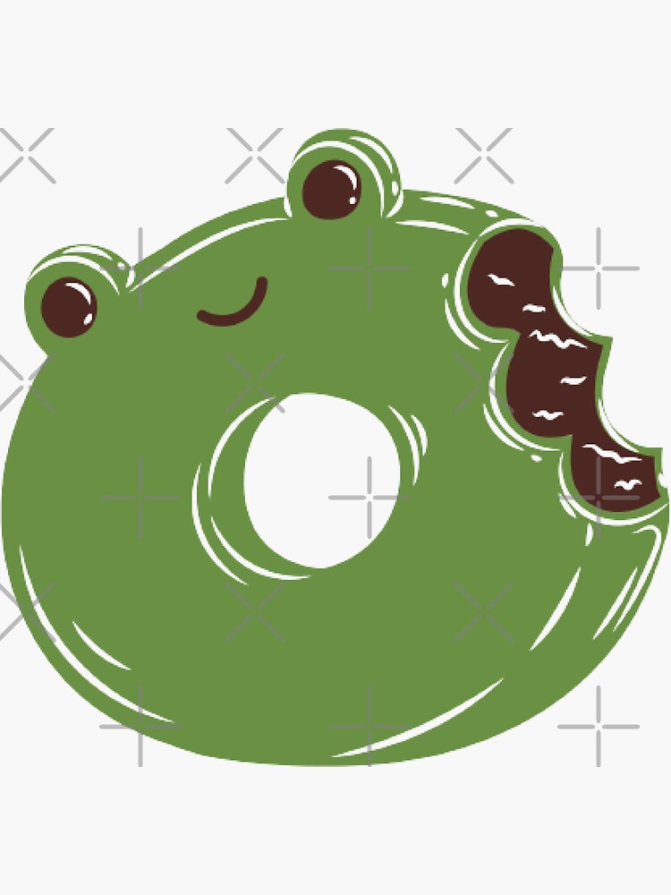 "Cute frog donut " Sticker for Sale by theamalia | Redbubble