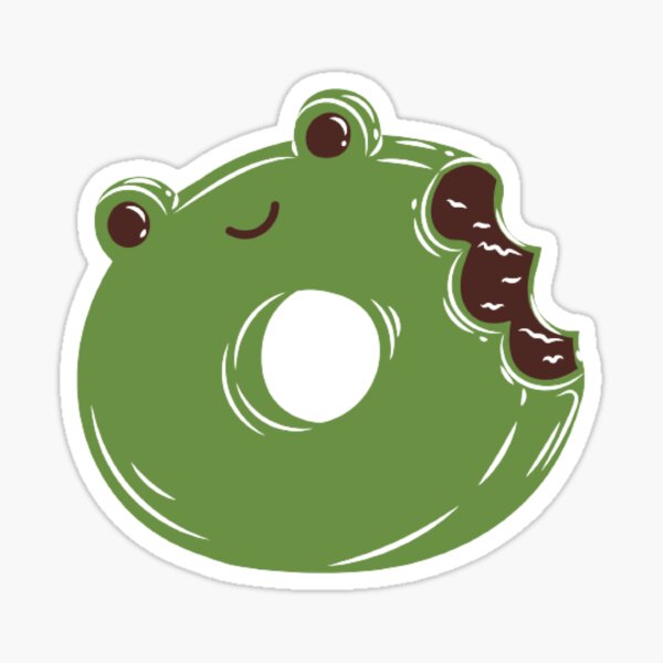"Cute frog donut " Sticker for Sale by theamalia | Redbubble
