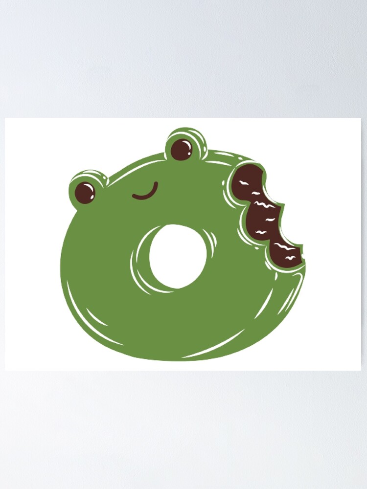 "Cute frog donut " Poster for Sale by theamalia | Redbubble