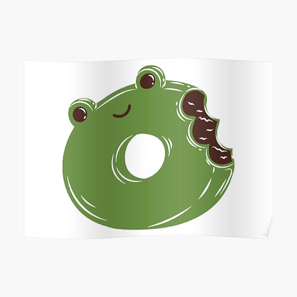 "Cute frog donut " Poster for Sale by theamalia | Redbubble
