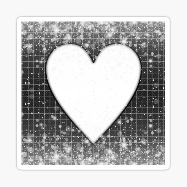 "White hear" Sticker by tranii | Redbubble