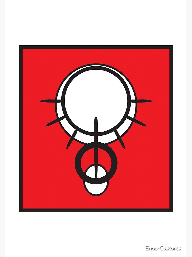 "The Sun and Moon Rune - Red." Poster for Sale by Enos-Customs | Redbubble