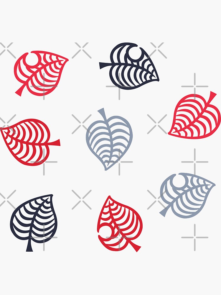 Pegatina «Logotipo de Nook Leaf Aloha - Colores rojo y gris» de ...