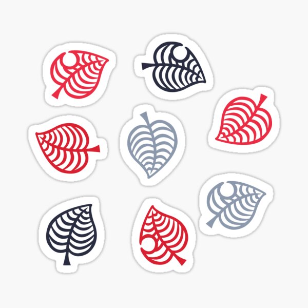 Pegatina «Logotipo de Nook Leaf Aloha - Colores rojo y gris» de ...