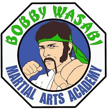 "Bobby wasabi martial arts academy logo" Sticker for Sale by Sylvietjes | Redbubble