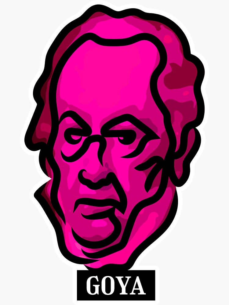"Portrait of Goya" Sticker for Sale by Xdelacra | Redbubble