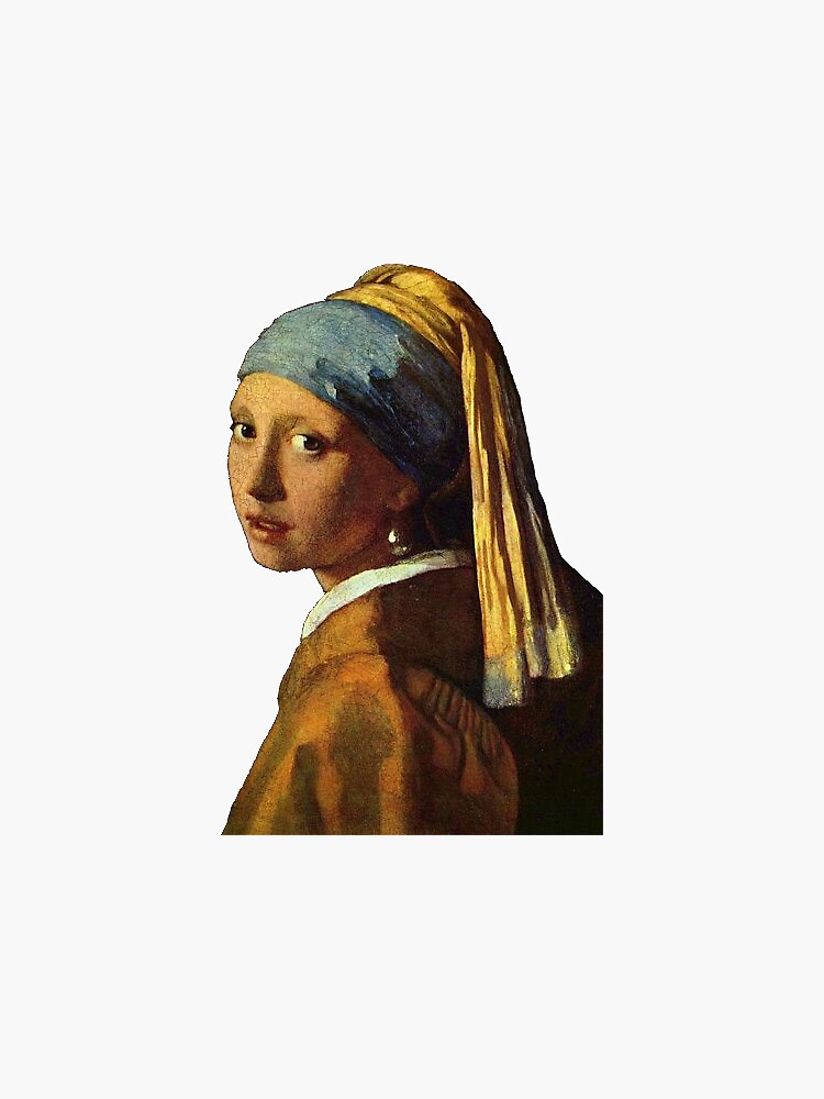 "girl with a pearl earring" Sticker for Sale by mtngbl | Redbubble