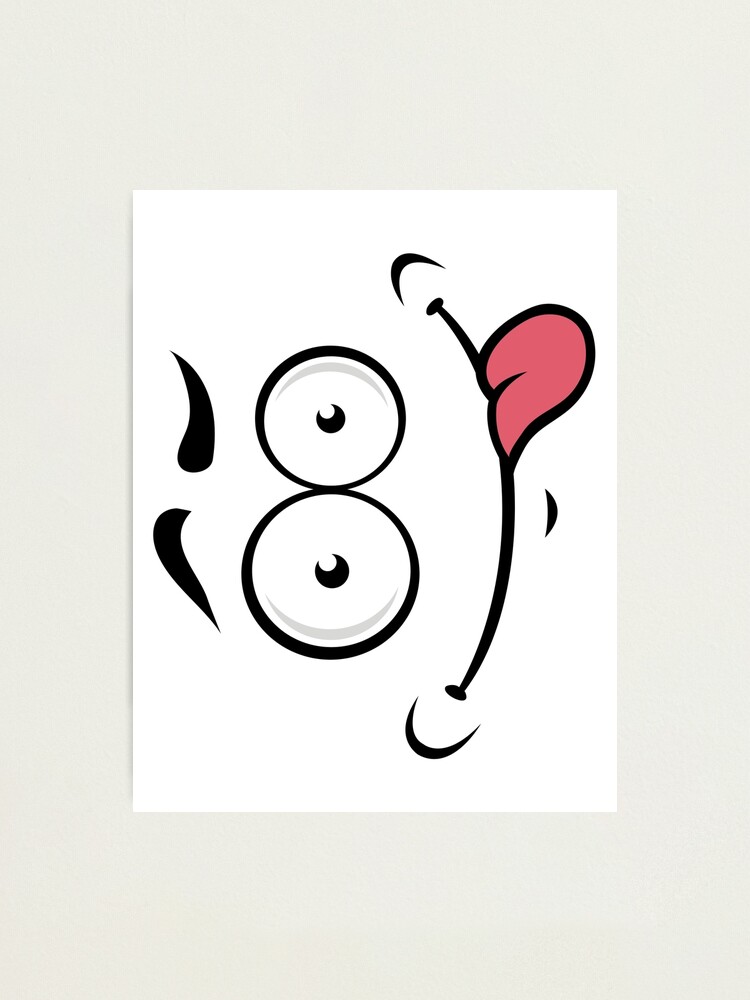 "Funny, tongue out, sideways smiley face" Photographic Print by Coots89 ...