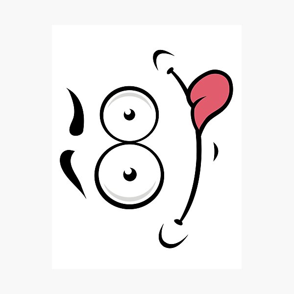 "Funny, tongue out, sideways smiley face" Photographic Print by Coots89 ...