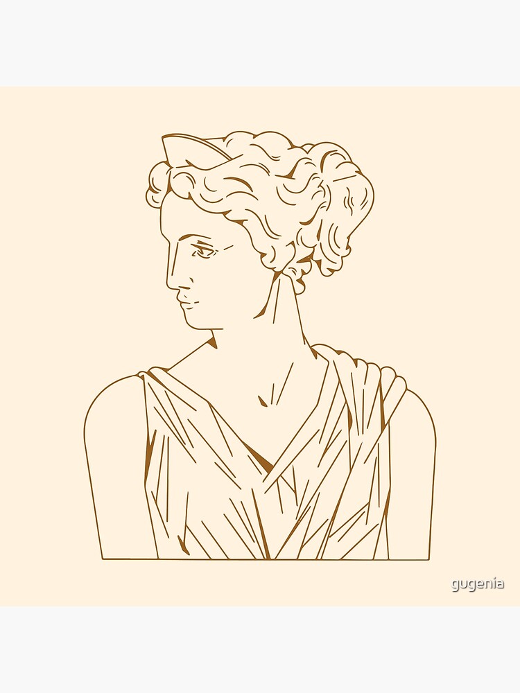 Póster «Ilustración minimalista de los iconos de Dios griego Narciso ...