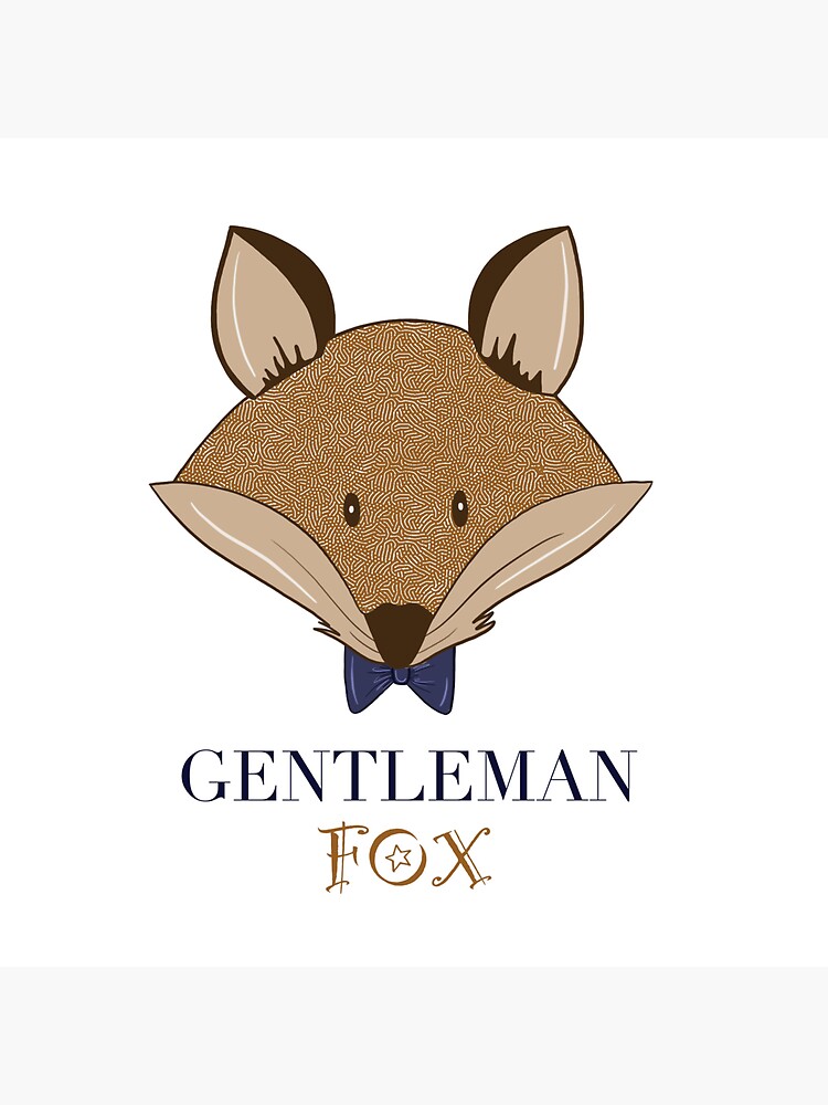 "Gentleman Fox" Sticker for Sale by Studiodesigner | Redbubble