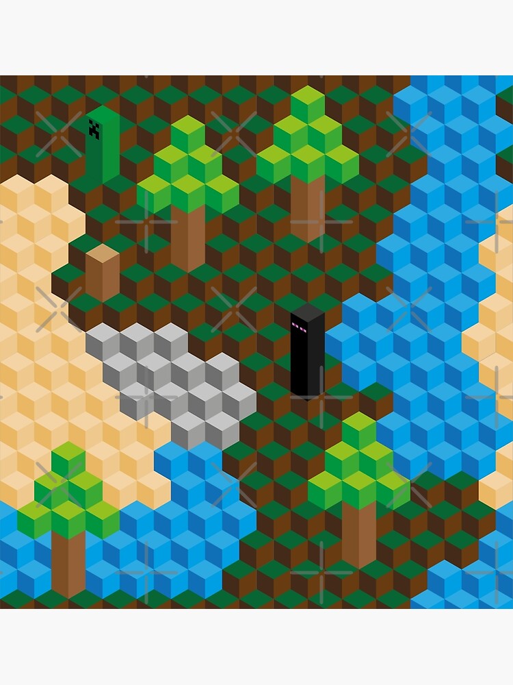 "Minecraft Tiles" Poster for Sale by henri-ko | Redbubble