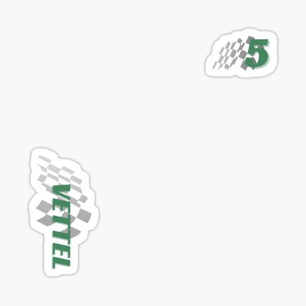 "Sebastian Vettel 5 Aston Martin F1 Color Design" Sticker for Sale by ...