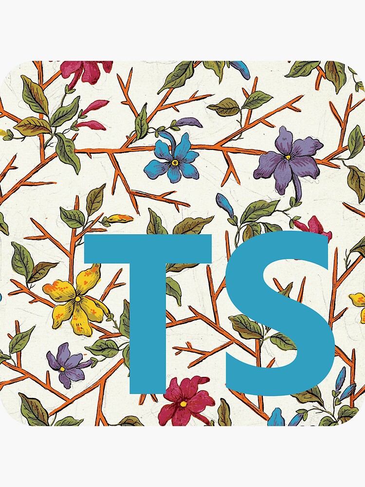 "TypeScript Floral I" Sticker for Sale by chrisfrewin | Redbubble