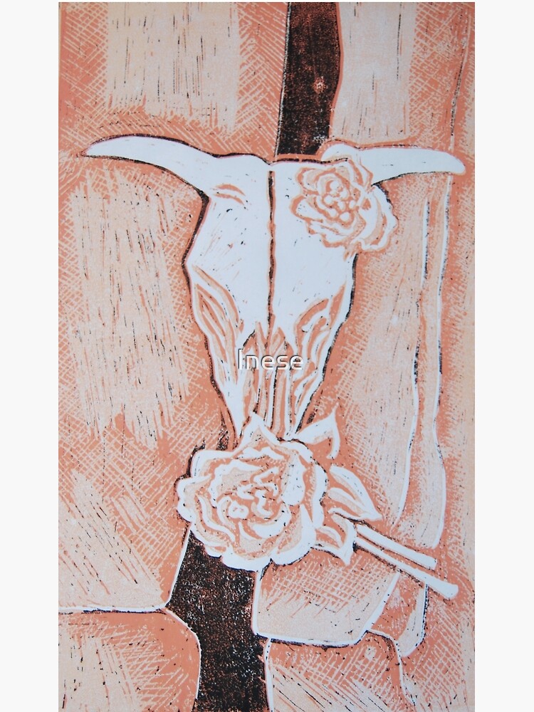 "after Georgia O'Keeffe's Cow's Skull with Calico Roses " Framed Art ...
