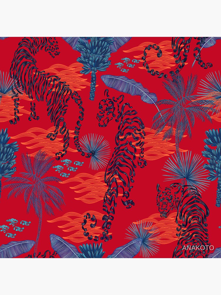 "TIGER PRINTS" Sticker for Sale by ANAKOTO | Redbubble