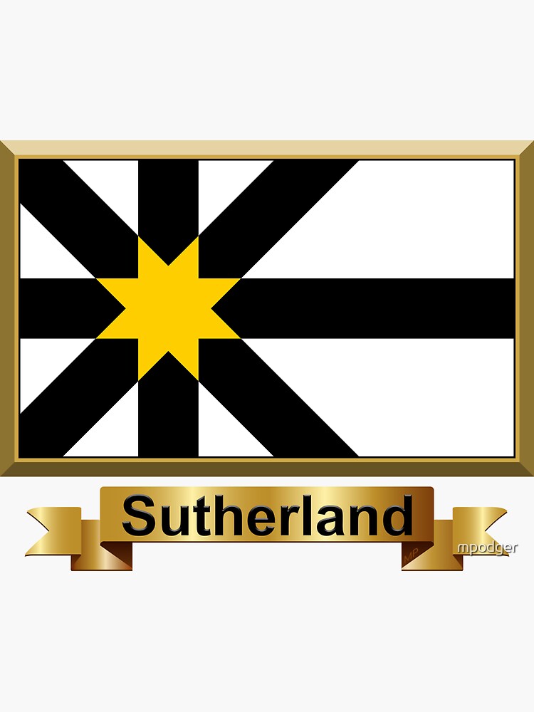 "Sutherland Flag Gifts, Masks, Stickers & Products (N)" Sticker by ...
