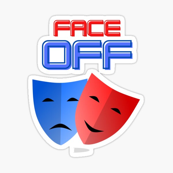 "Face OFF" Sticker for Sale by Lugenia | Redbubble