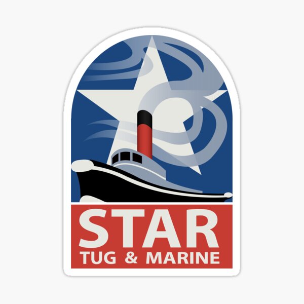 "Star Tug & Marine" Sticker for Sale by WestieMerch | Redbubble