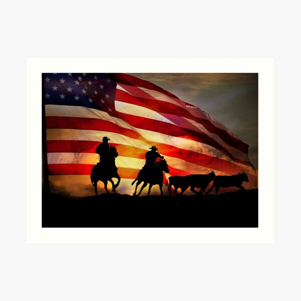 "Team Roping" Art Print by LazyL | Redbubble