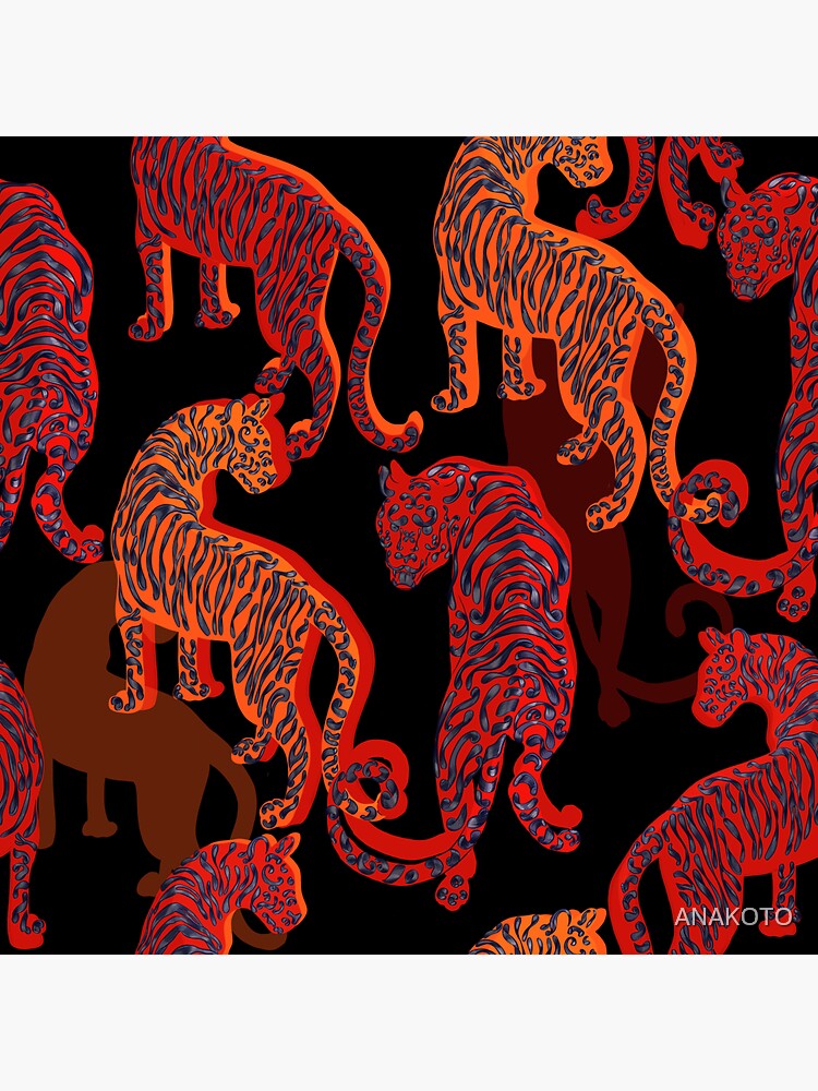 "TIGER PRINTS" Sticker for Sale by ANAKOTO | Redbubble