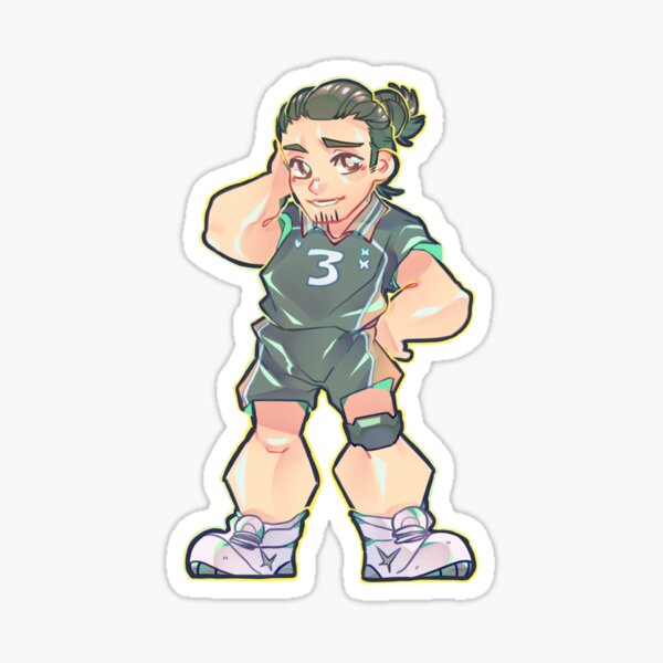 "Haikyuu!! Asahi Azumane" Sticker for Sale by waferdeer | Redbubble