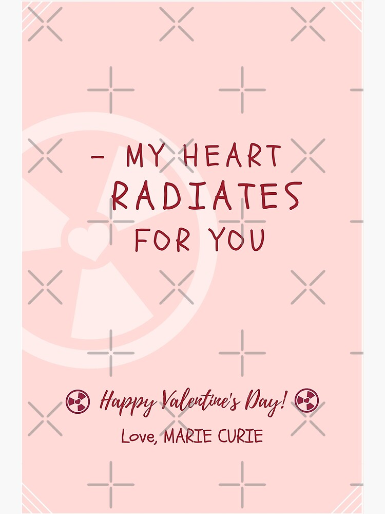 "Marie Curie. My heart radiates for you design." Poster by Ziyodus ...