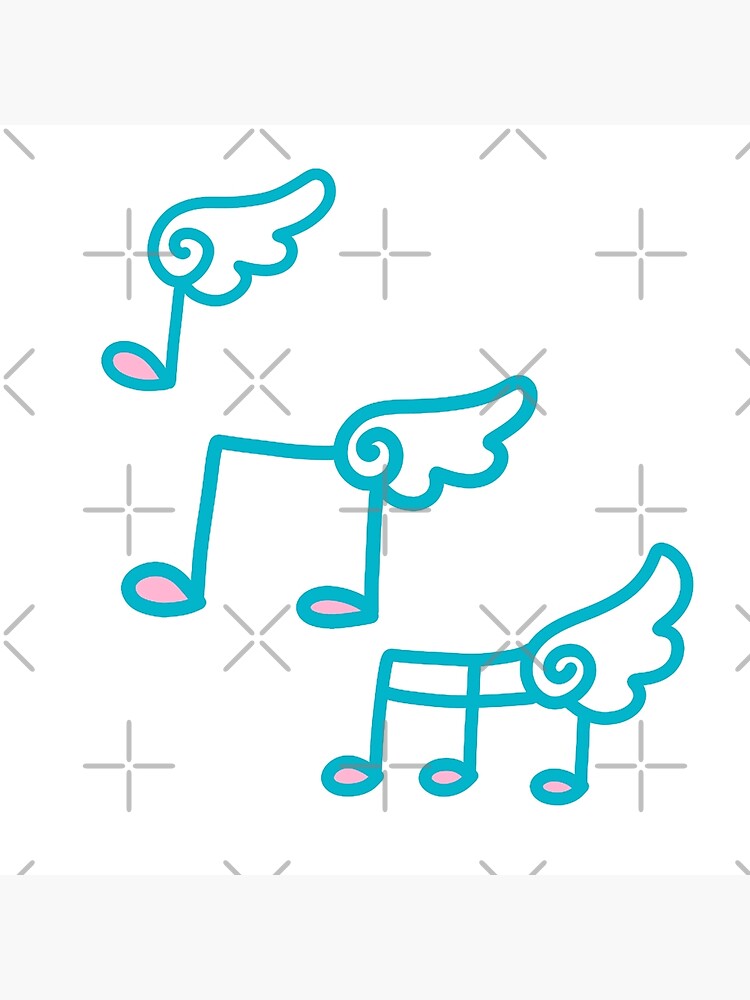 "Angel Wings Musical Notes" Poster for Sale by SaradaBoru | Redbubble