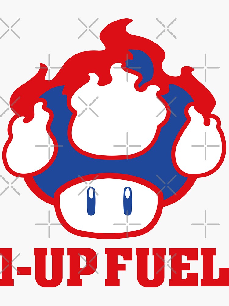 "MKT - 1UP Fuel" Sticker by MKRacer | Redbubble