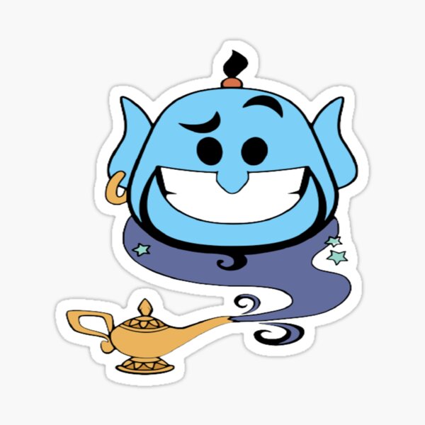 "Genie of Aladdin" Sticker for Sale by Natashiasdress | Redbubble