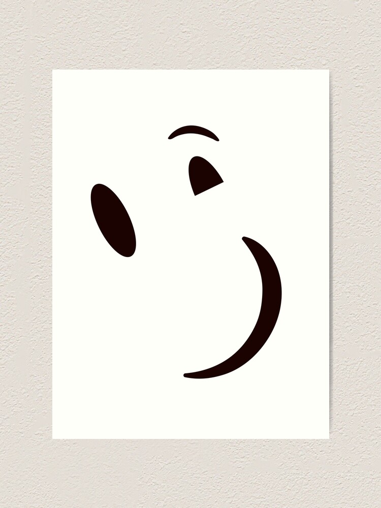 "Winking, sideways smiley face" Art Print by Coots89 | Redbubble
