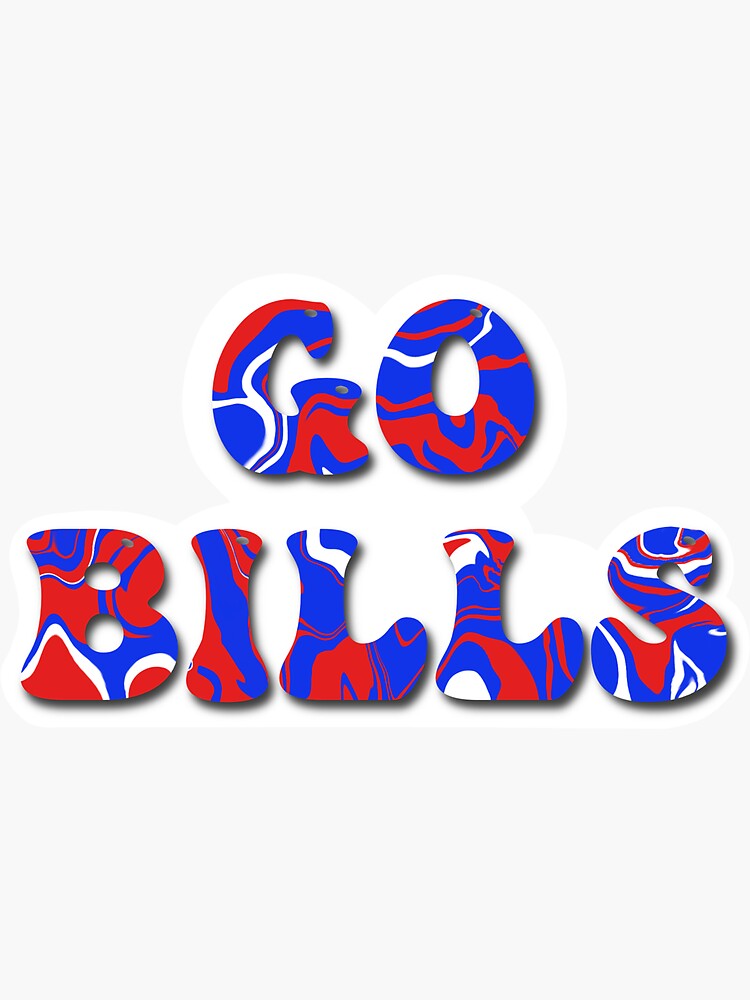 "Go Bills" Sticker for Sale by madelineomg | Redbubble