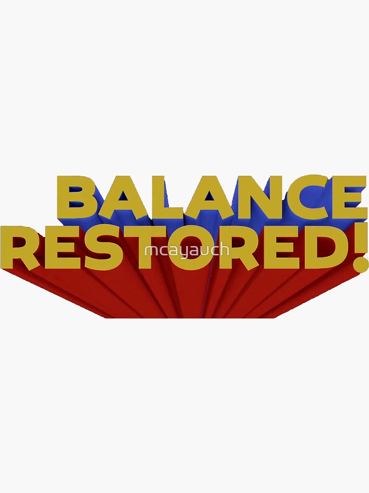 "Studio C Inspired Captain Literally "Balance Restored"" Sticker for ...