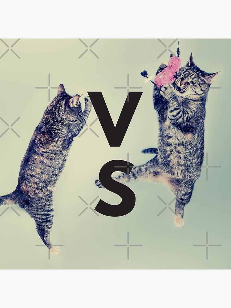 "Funny Cat vs Cat Meme Just Cause" Sticker by Designs24U | Redbubble