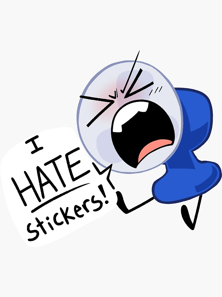 "I HATE THIS!" Sticker for Sale by spacescoob | Redbubble