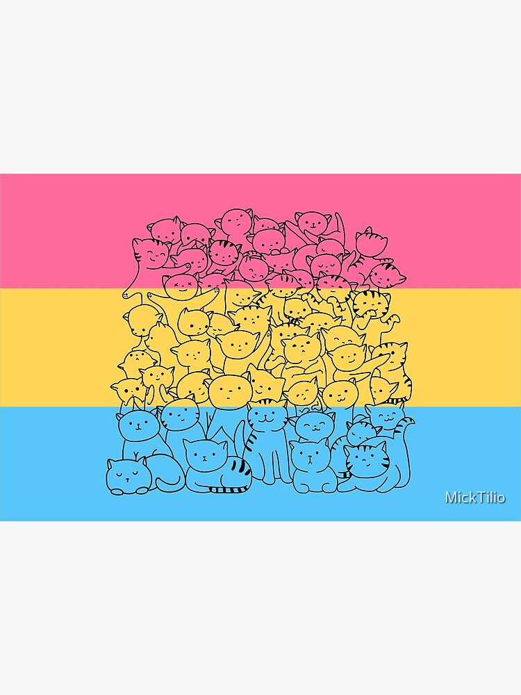 "Pansexual Cat Pride Flag" Art Print by MickTilio | Redbubble