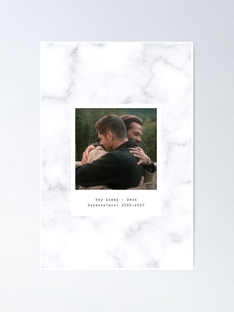 "sam and dean hug in heaven polaroid supernatural " Poster by ...
