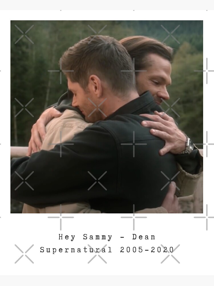 "sam and dean hug in heaven polaroid supernatural " Sticker for Sale by ...