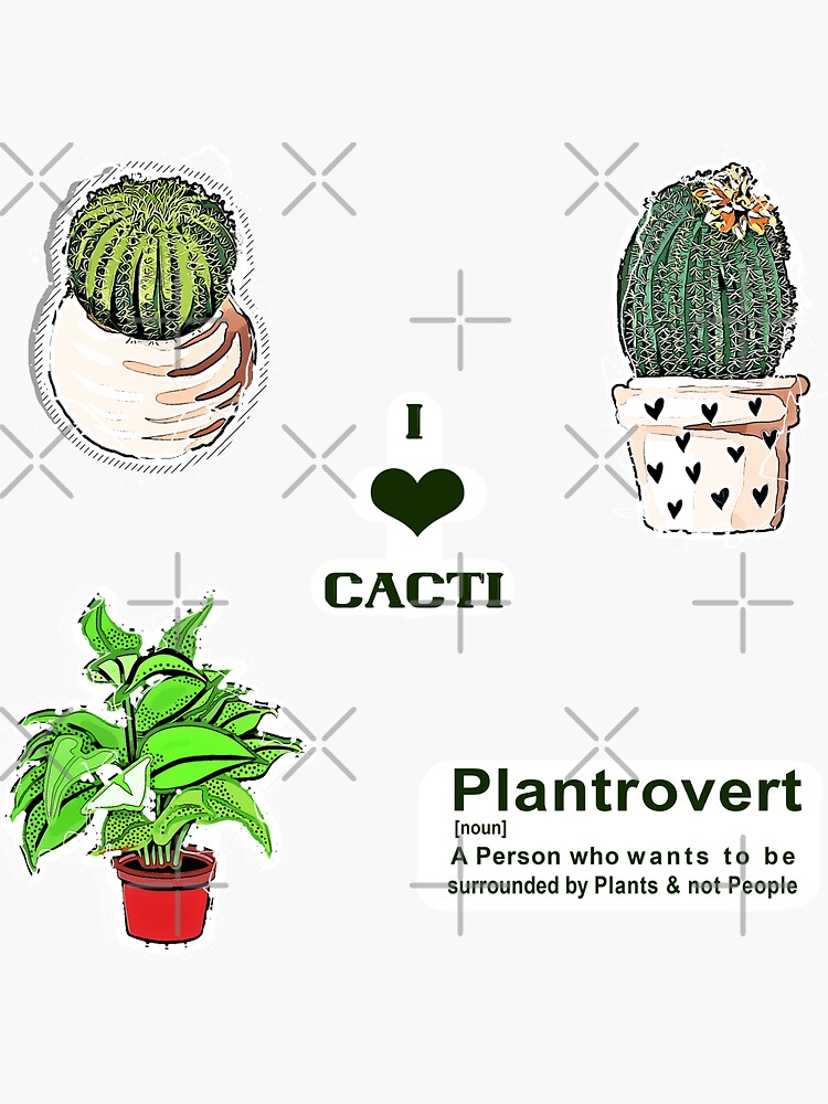 "Plant and Cacti Obsessed Sticker Pack" Sticker for Sale by AimanKhalid ...