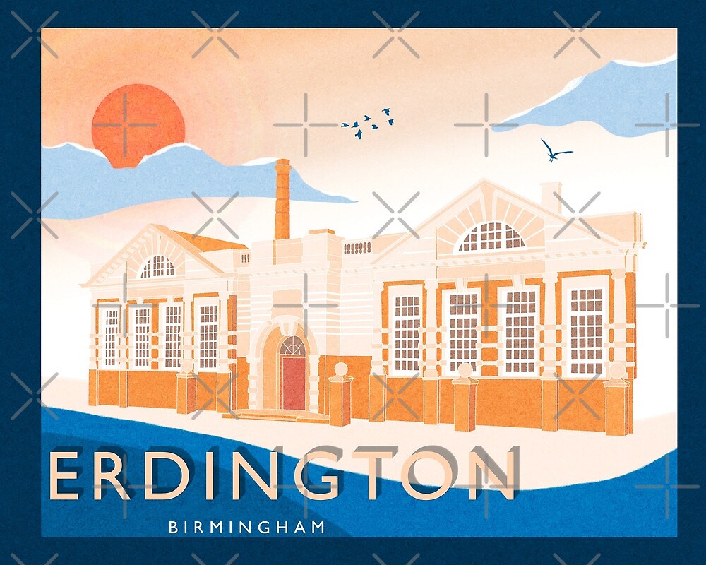 "Erdington Library Travel Poster" by ScienceNStuff | Redbubble